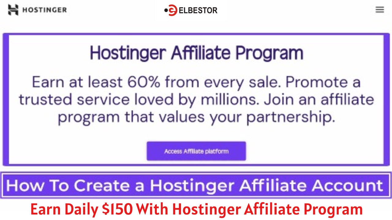 How To Create A Hostinger Affiliate Account 2024 - Elbestor